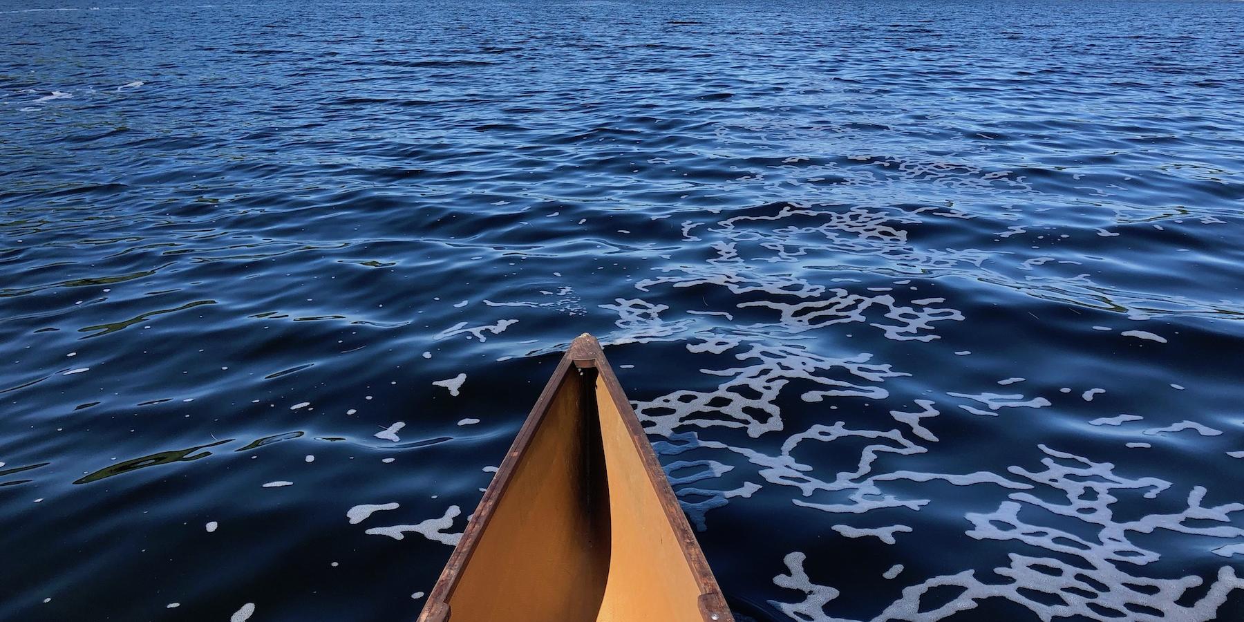 What causes parallel lines of bubbles to form on lakes? | Ausable ...